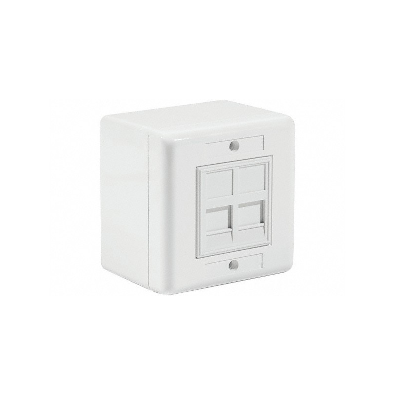ROSETA DE SUPERFICIE 2 PUERTOS RJ45 CAT-6